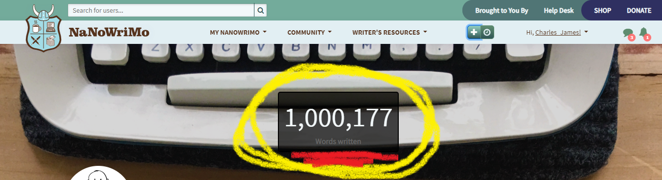 One Million Words… and Counting | Charles James SF Author